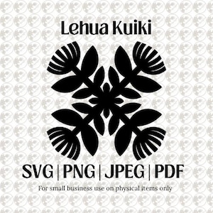 Simple Hawaiian Quilt- Lehua Cut File, Kuiki, Crafting, Glowforge ...