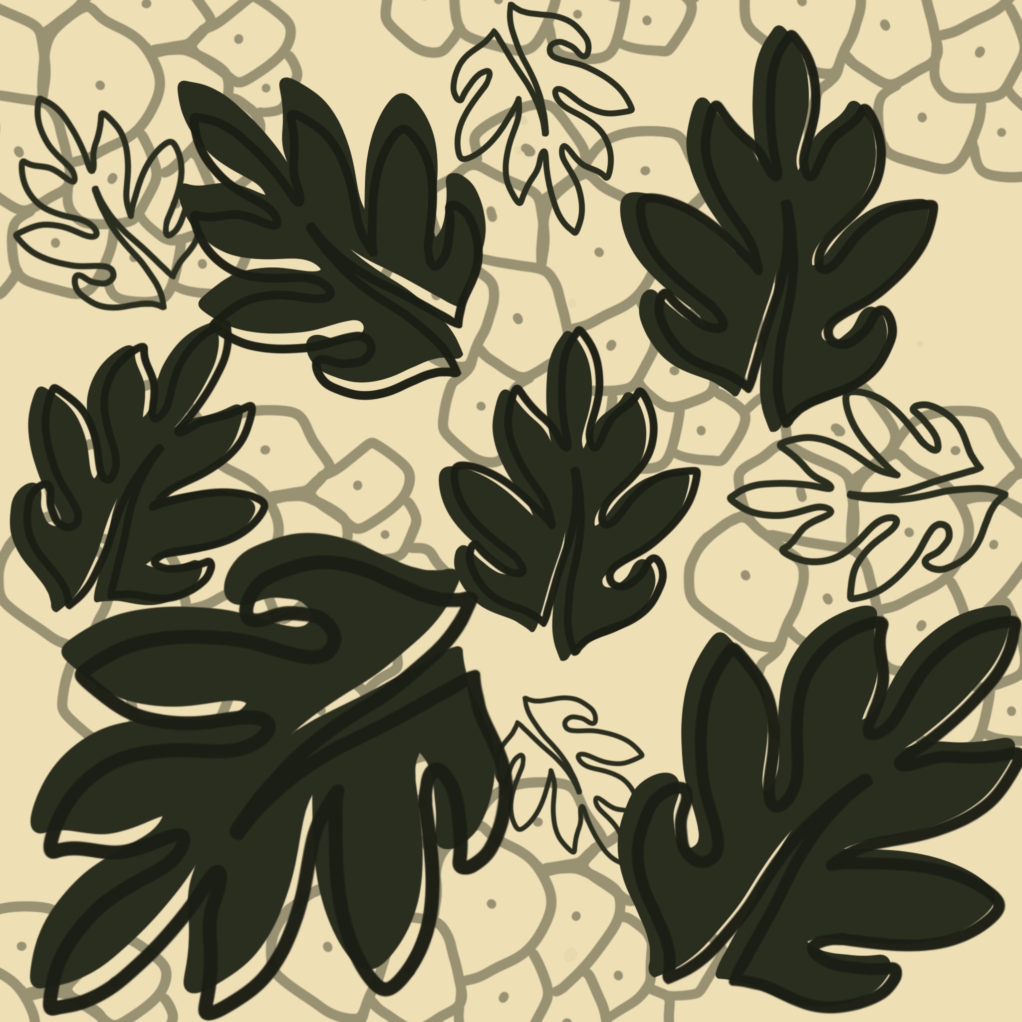 7 'ulu Stamps for Procreate Digital Download 'ulu Design 'ulu Leaf ...