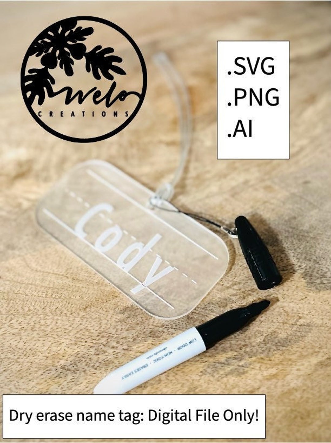 Mini Name Practice Dry-erase Board | File | Name Tag for Bags ...