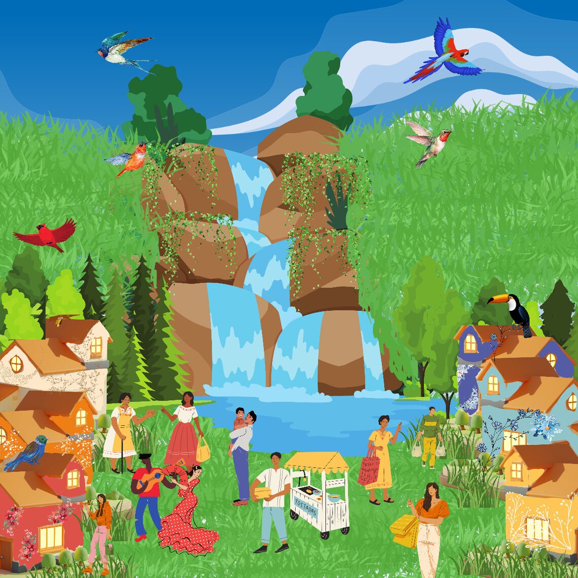 Latino Land Sticker - Etsy