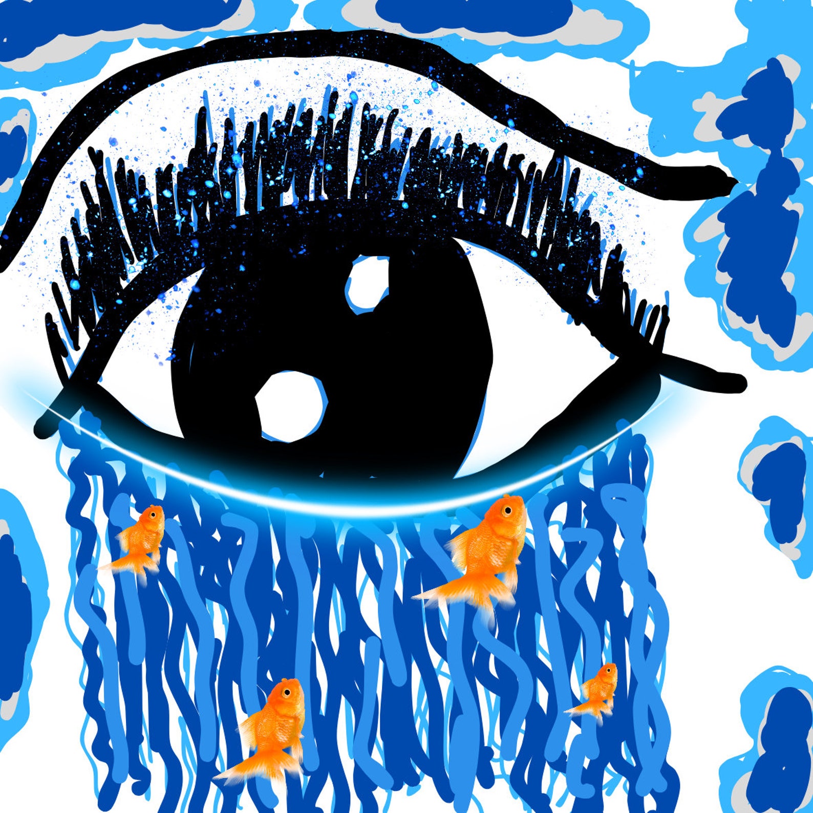 Waterfall Eye Sticker - Etsy