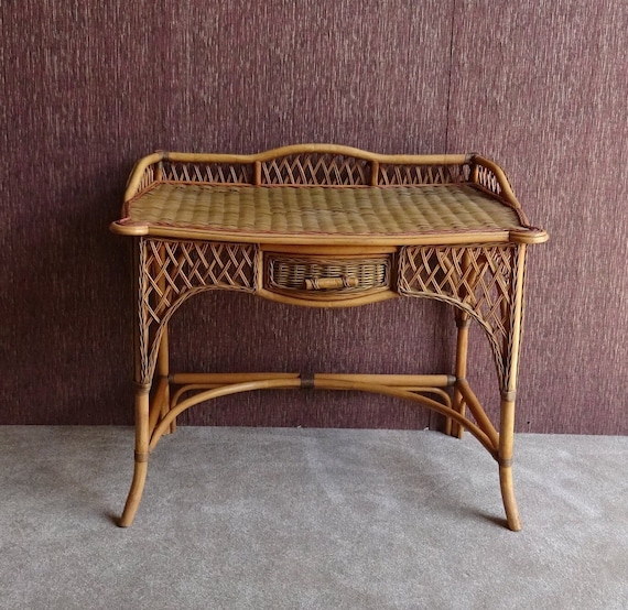 Wicker writing desk store
