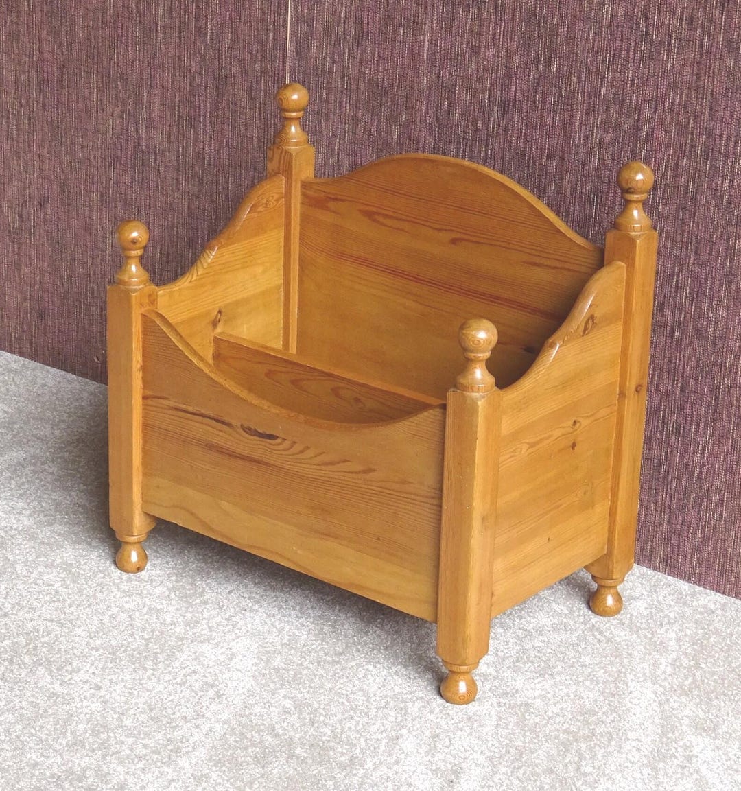 Vintage Pine Magazine Rack, Chunky Retro 1970s Design - Etsy