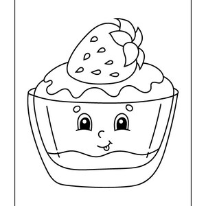 DIGITAL DOWNLOAD Kids Coloring Pages Printable. Sweet Cupcakes ...