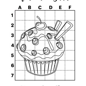 DIGITAL DOWNLOAD Printable How-to-draw Cupcakes Grid Activities - Etsy