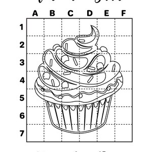 DIGITAL DOWNLOAD Printable How-to-draw Cupcakes Grid Activities - Etsy