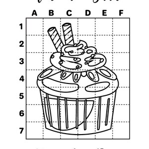 DIGITAL DOWNLOAD Printable How-to-draw Cupcakes Grid Activities - Etsy