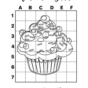 DIGITAL DOWNLOAD Printable How-to-draw Cupcakes Grid Activities - Etsy