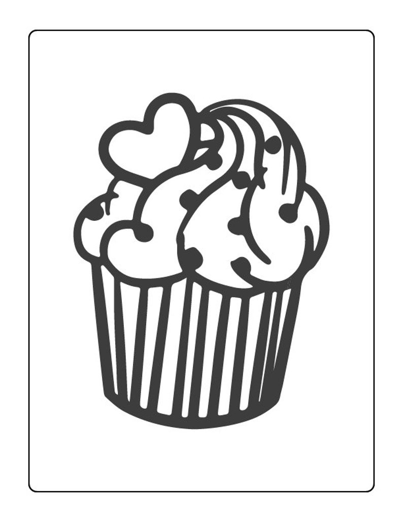DIGITAL DOWNLOAD Kids Coloring Pages Printable. Sweet Cupcakes ...