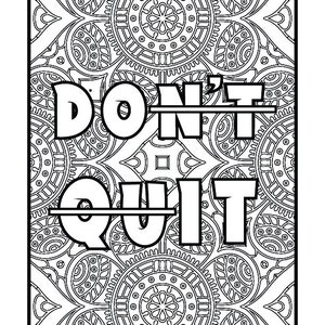 DIGITAL DOWNLOAD Printable Motivational Coloring Pages - Etsy