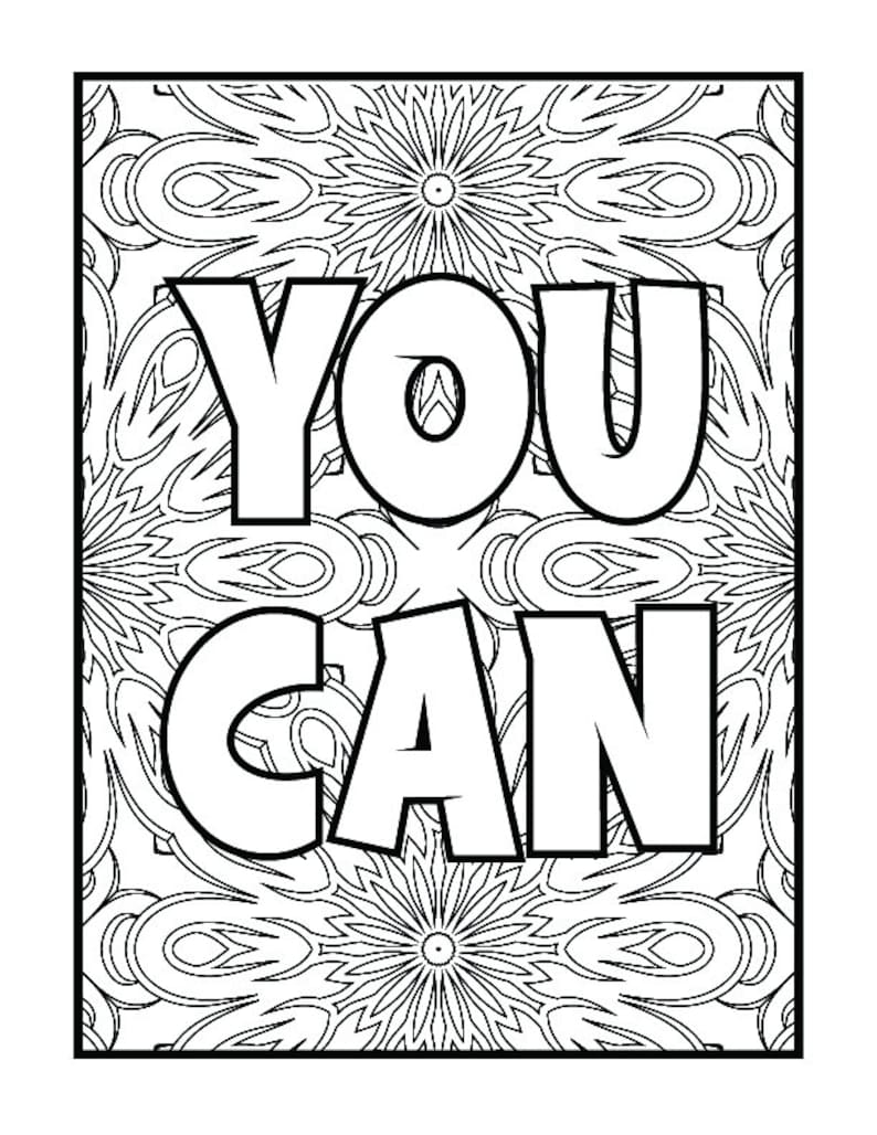 DIGITAL DOWNLOAD Printable Motivational Coloring Pages - Etsy