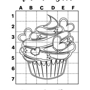 DIGITAL DOWNLOAD Printable How-to-draw Cupcakes Grid Activities - Etsy