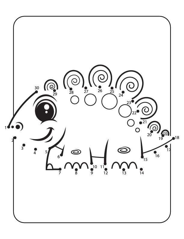 DIGITAL DOWNLOAD Dinosaur Dot-to-dot Kids Coloring Pages Printable - Etsy