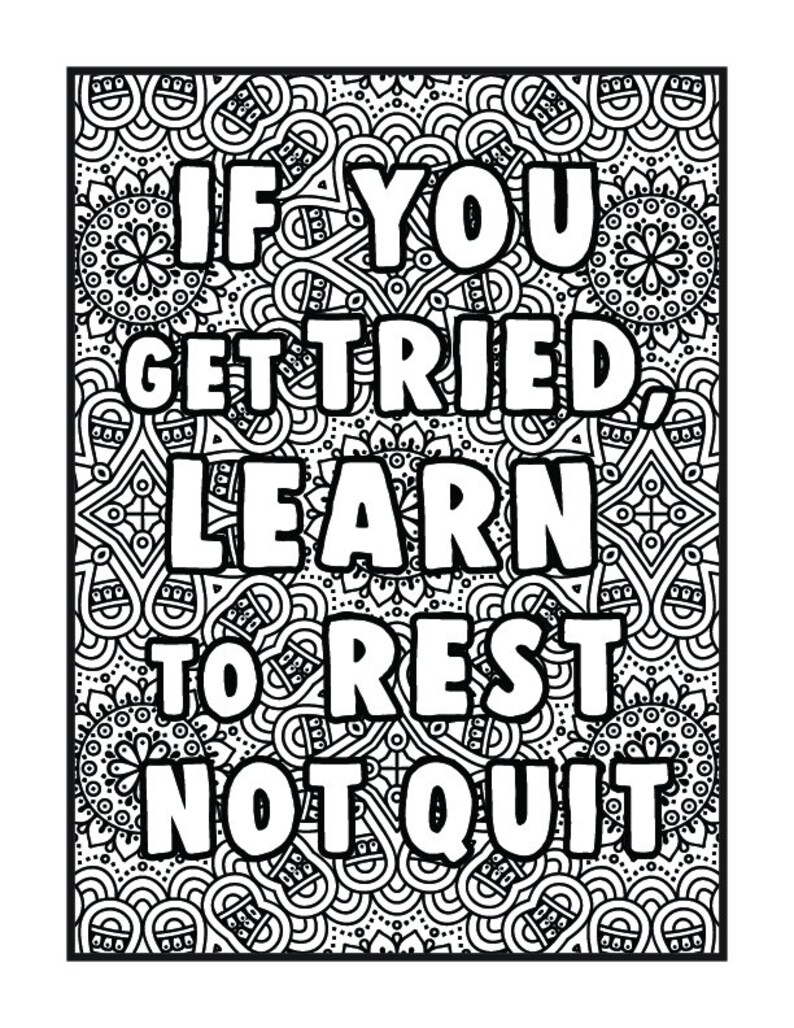 DIGITAL DOWNLOAD Printable Motivational Coloring Pages - Etsy