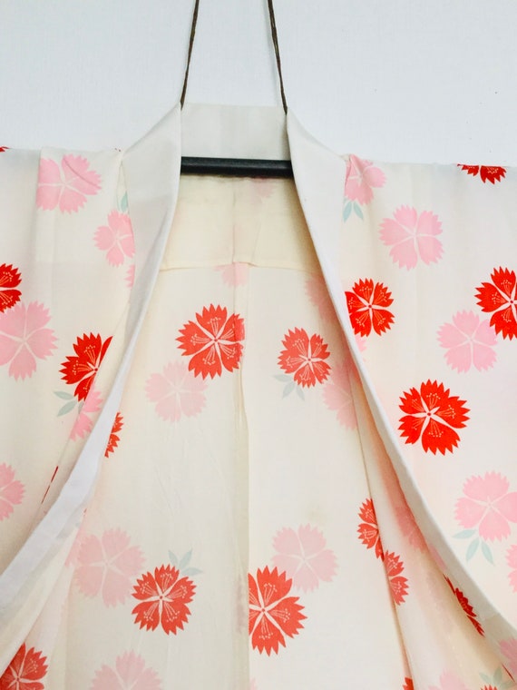 japanese antique kimono flower pattern kimono robe ,D… - Gem
