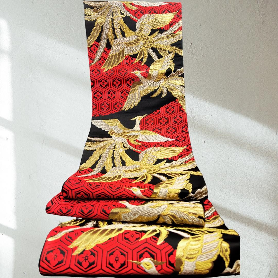 Fukuro Obi, Kimonobelt for Kimono, Table Runner,japanese Antique Fabric ...