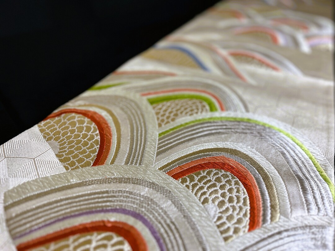 Japanese Vintage, Vintage Obi, Obibelt, Fukuro Obi, Qinghai Wave, Table ...