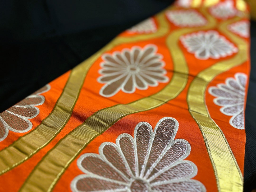 Japanese Vintage, Obibelt, Fukuro Obi, Table Runner, Wall Deco, Kimono ...