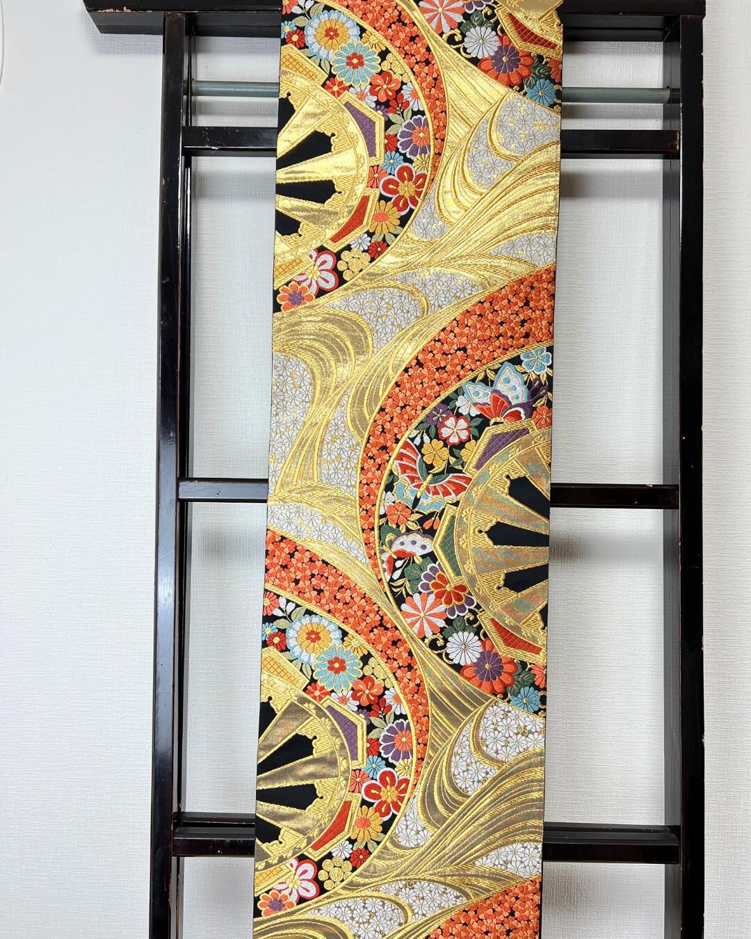 Fukuro Obi, Kimonobelt for Kimono, Table Runner, Japanese Antique ...