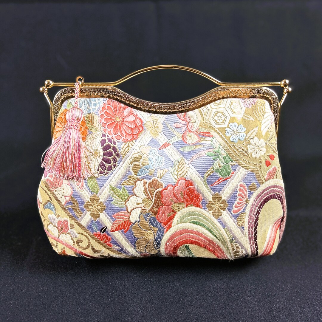 Japanese Obi Bag Made With a Luxurious Obi, a Traditional Craft, Metal ...