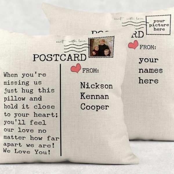 Postcard Pillow - Etsy