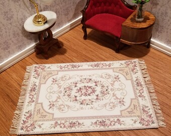 Pink roses rug | Etsy