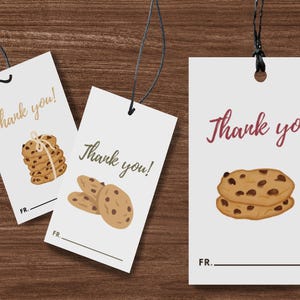 Handcrafted Cookie Gift Tags: Printable Thank You Tags (PDF) - Etsy