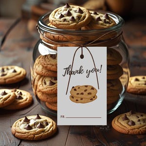 Handcrafted Cookie Gift Tags: Printable Thank You Tags (PDF) - Etsy