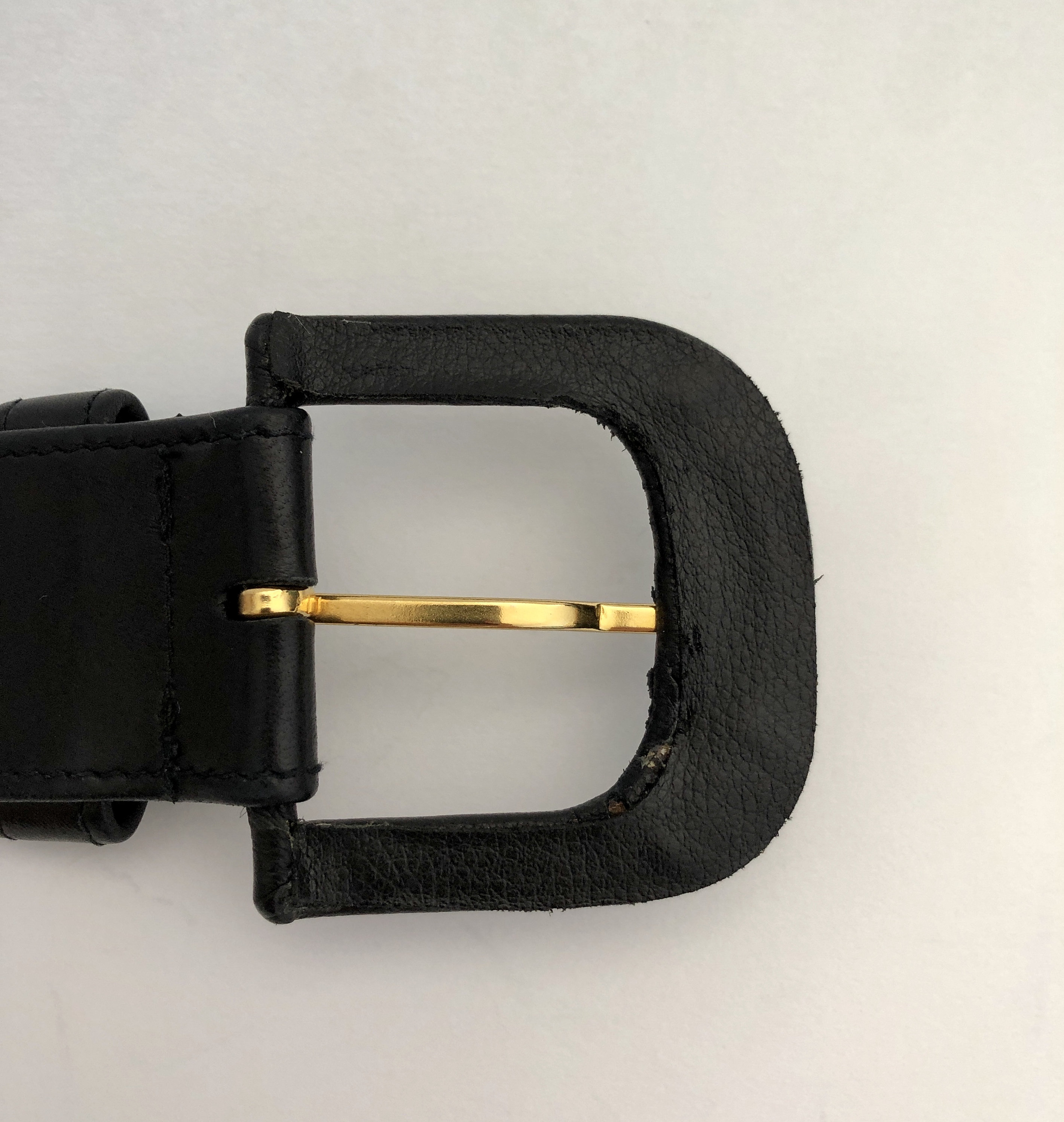 Vintage KARL LAGERFELD Letter Black Leather Belt - Etsy