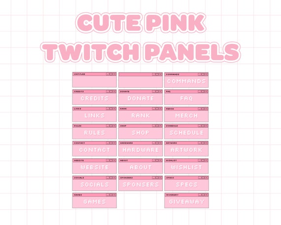 20 Pink MS Paint Browser Style Panels INSTANT DOWNLOAD - Etsy