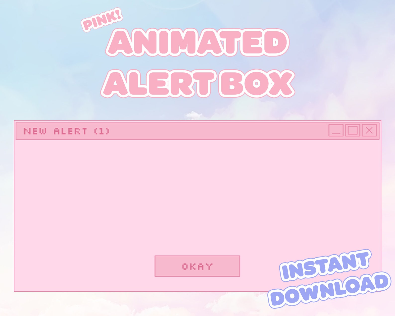 Animated Pink Browser Twitch Alert Streaming Alerts Pink | Etsy