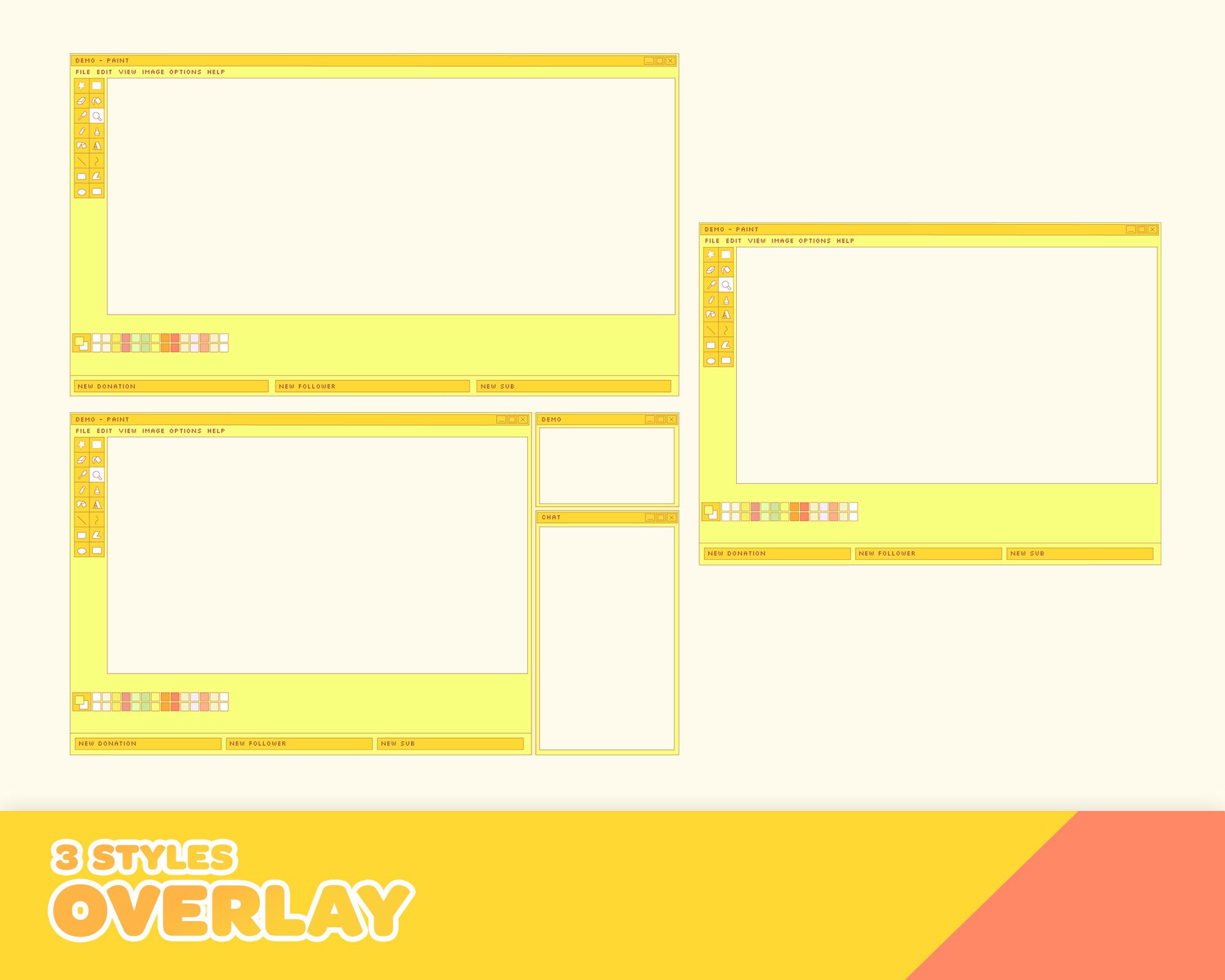 Cute Yellow Banana MS Paint Twitch Overlay | V2 - Etsy