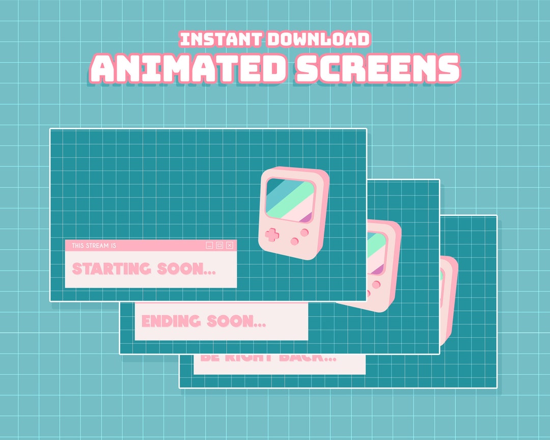 3 Animated Gameboy Screens | Starting Soon Screen + Be Right Back ...