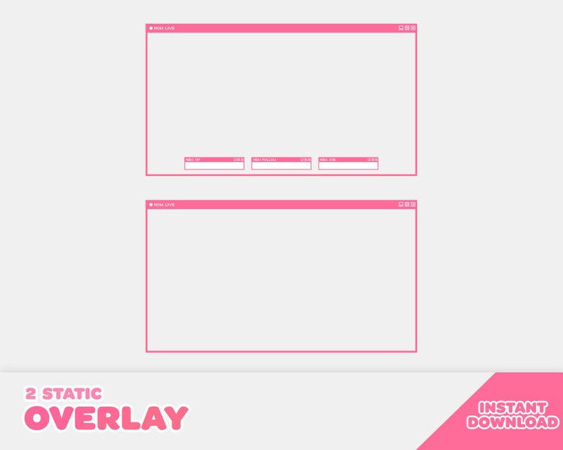 Pink Computer Twitch Overlay Stream Package INSTANT - Etsy