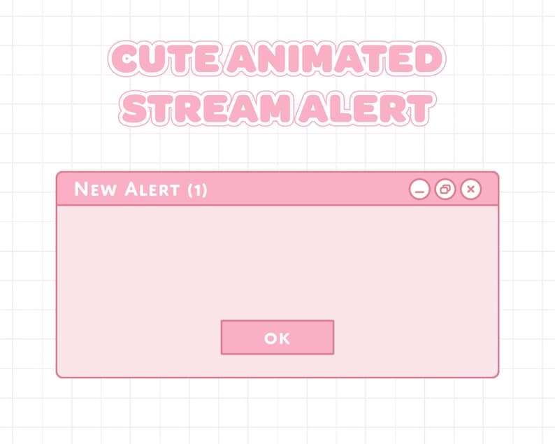 Cute Animated Pink Browser Twitch Alert | Streaming Alerts | Pink ...