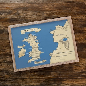 ACOTAR Map, A Court of Thorns and Roses Map, Blue Prythian World Map ...