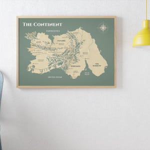Green Fourth Wing Map: the Continent, Empyrean Series Fantasy World ...