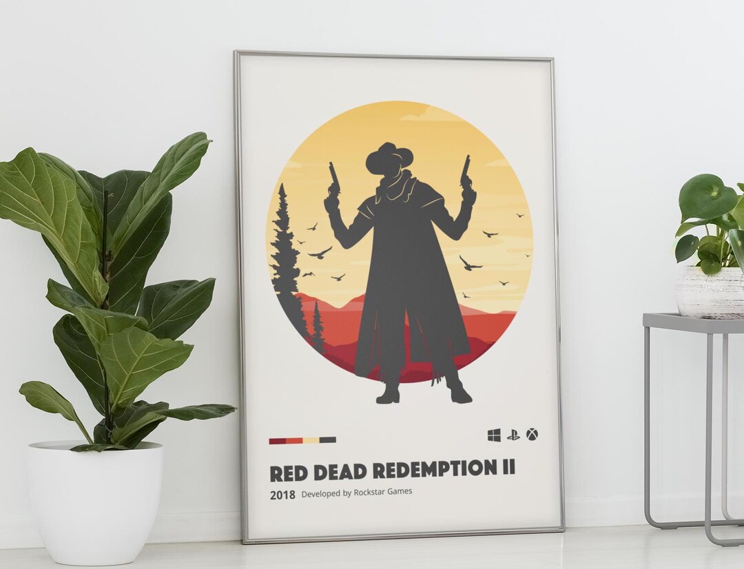 Red Dead Redemption 2 Poster, Video Game Wall Art, Gaming Gift, Red ...