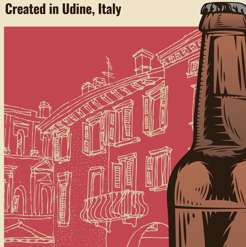 Birra Moretti Beer: Italian City Background, Modern Wall Art, Italian ...