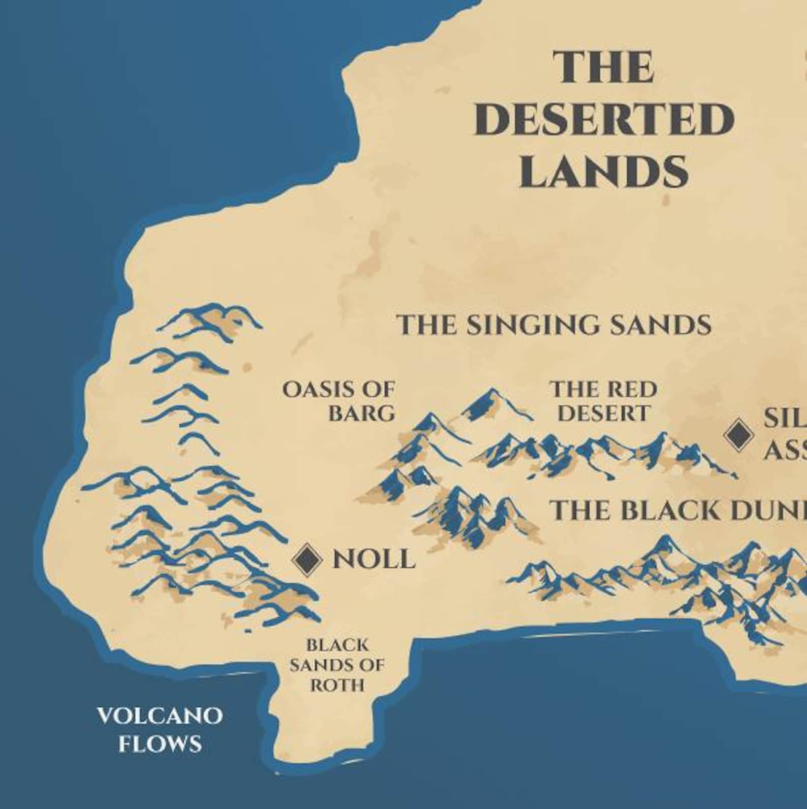 Throne of Glass Map, Blue Erilea Map, Sarah J Mass Art, Heir of Fire ...