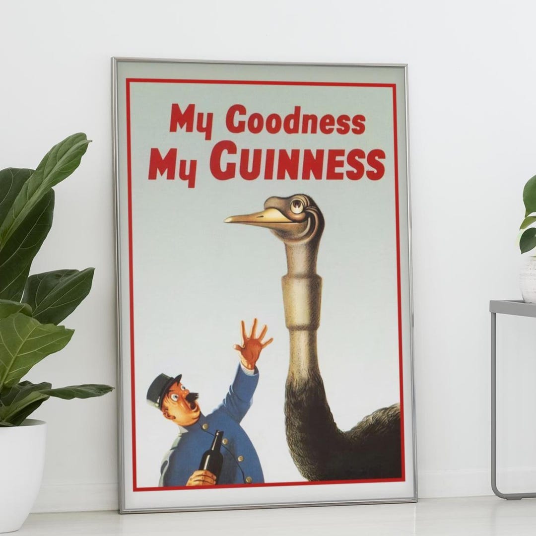 Vintage Guinness Beer Poster - Retro Guinness Ad, Vintage Beer Advert ...