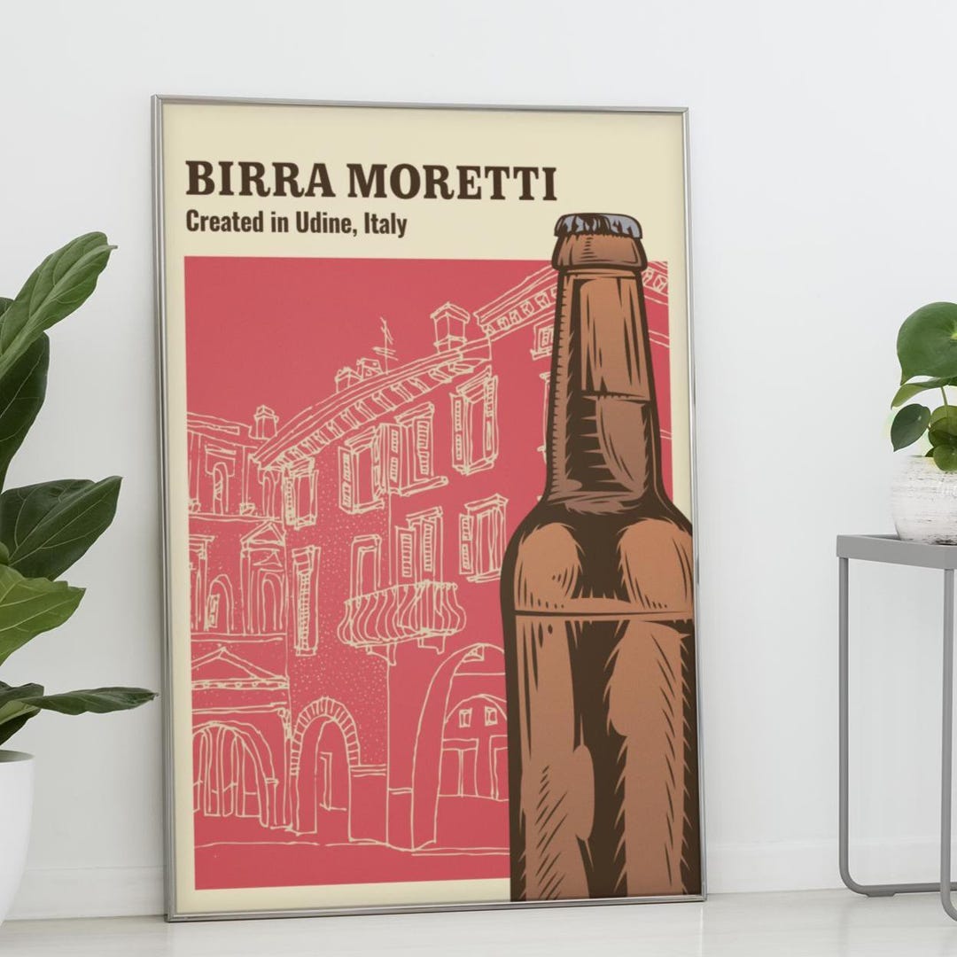 Birra Moretti Beer: Italian City Background, Modern Wall Art, Italian ...