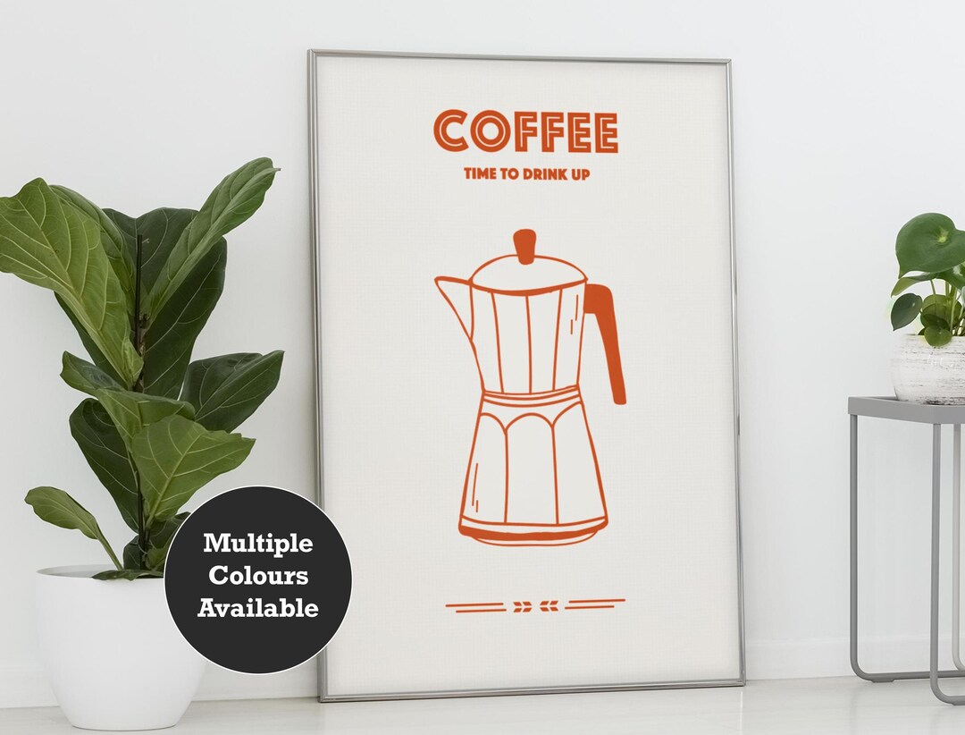 Retro Coffee Wall Art, Espresso Print, Coffee Lover Gift, Italian ...