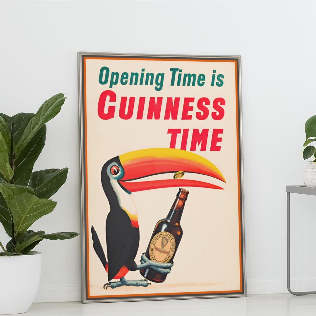 Vintage Guinness Beer Poster - Retro Guinness Ad, Vintage Beer Advert ...