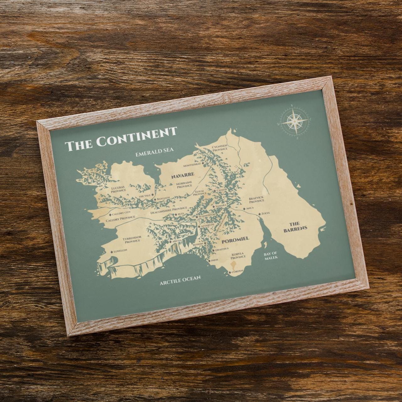 Green Fourth Wing Map: the Continent, Empyrean Series Fantasy World ...