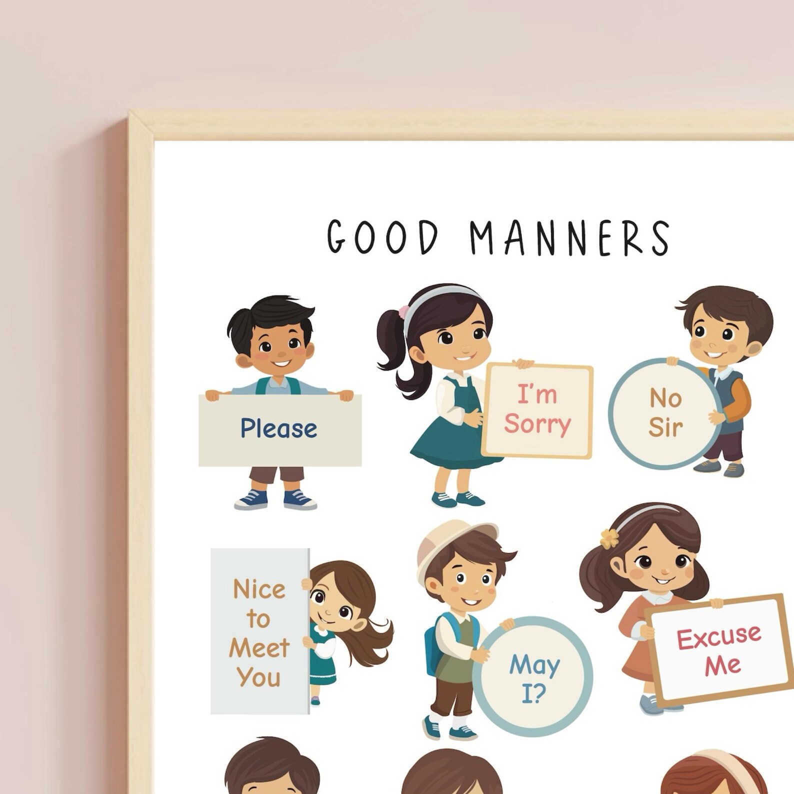 Good Manners Poster, Good Behavior Poster Printable, Educational Wall ...