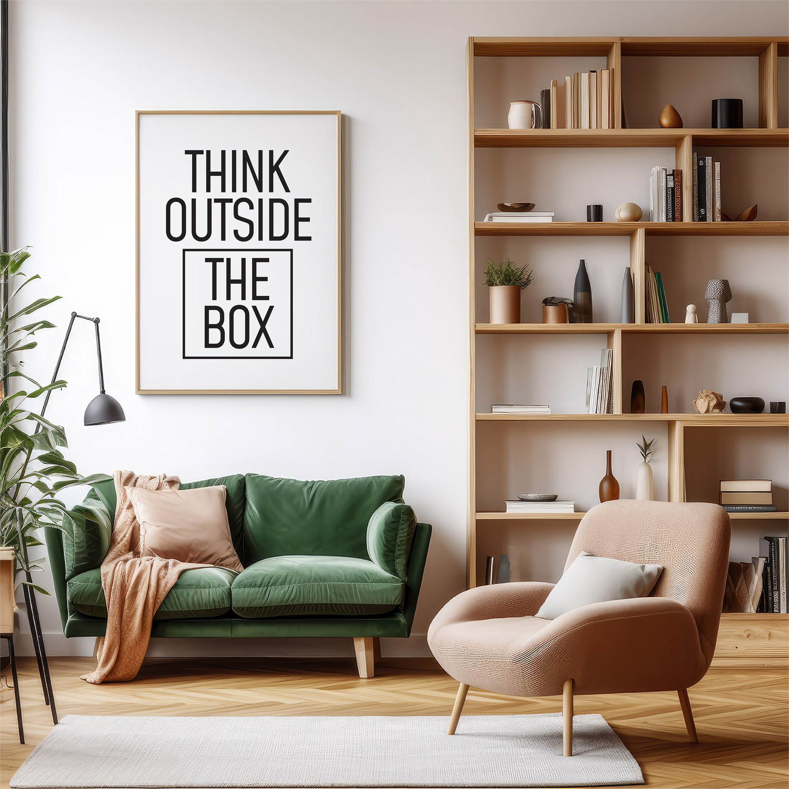 Think Outside the Box Print, Printable Wall Art Print, Digital Download ...