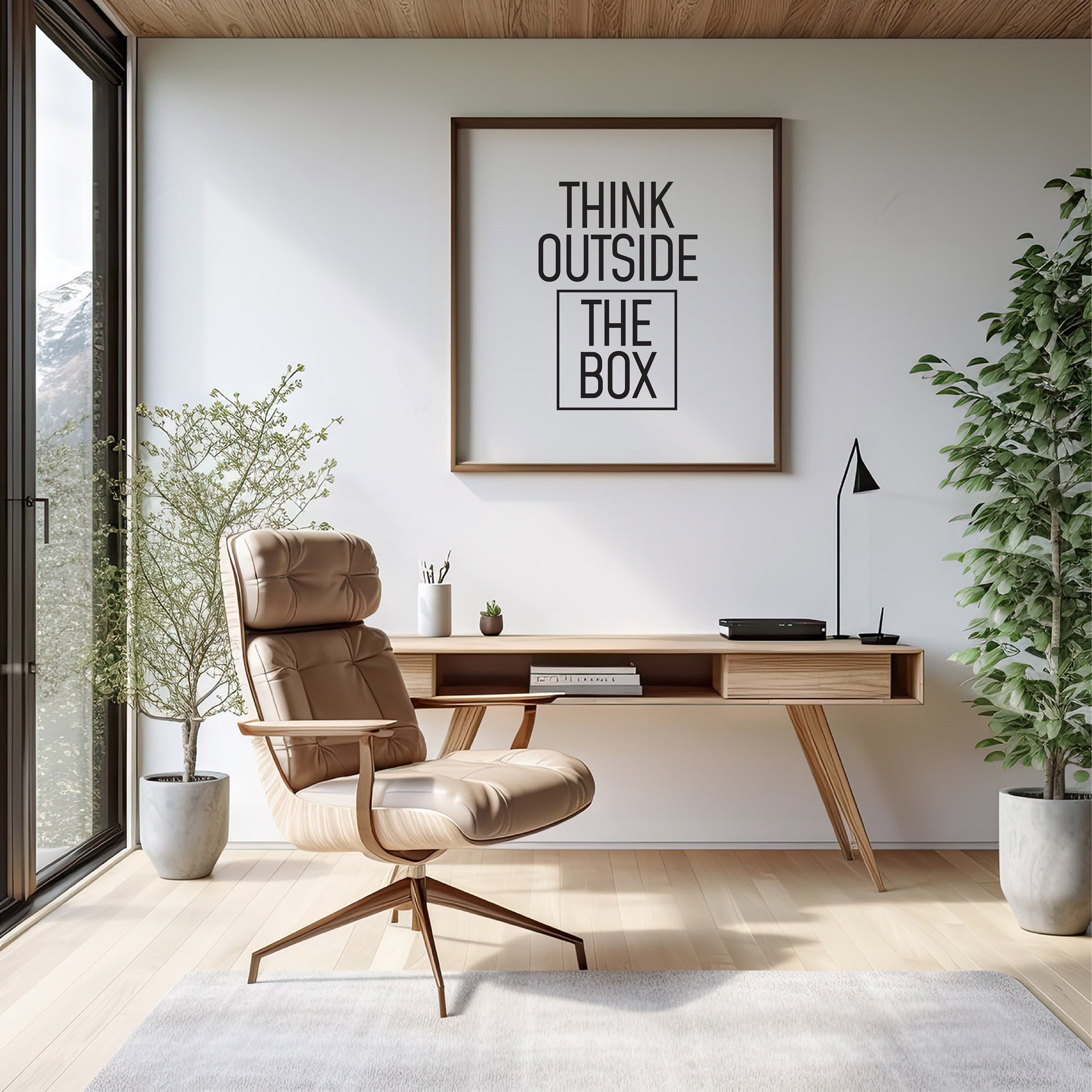 Think Outside the Box Print, Printable Wall Art Print, Digital Download ...