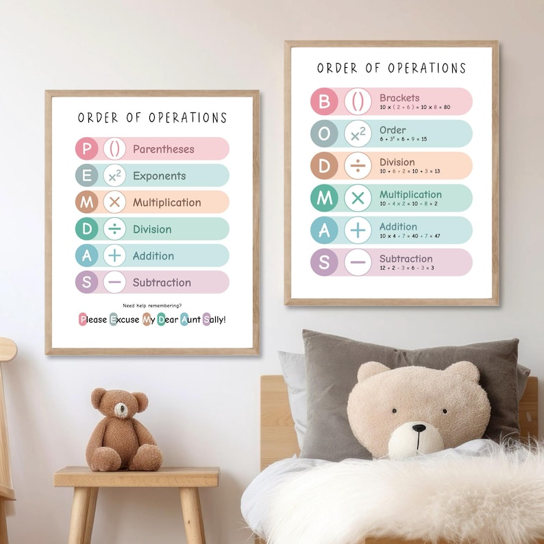 Order of Operations Posters, Maths Classroom Poster, BODMAS PEMDAS ...
