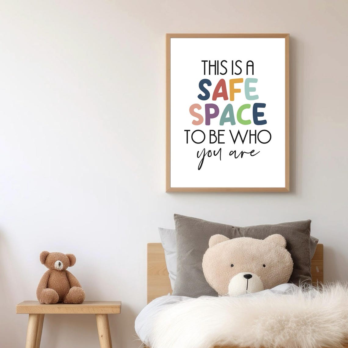This is a Safe Space to Be Who You Are, Be Yourself Wall Art, Mental ...